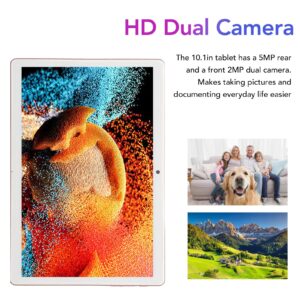 10.1in Tablet, Pink HD Tablet 100 to 240V Dual Standby Dual Card for Office (US Plug)