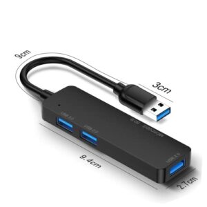 Slim & Lightweight High Speed USB 3.0 Hub 5 in 1 Adapter Multi Splitter Adapter with TF SD Card Reader