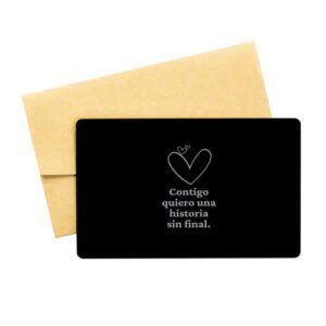 amor quiero una historia sin final regalo para esposos o esposa - tarjeta de cartera