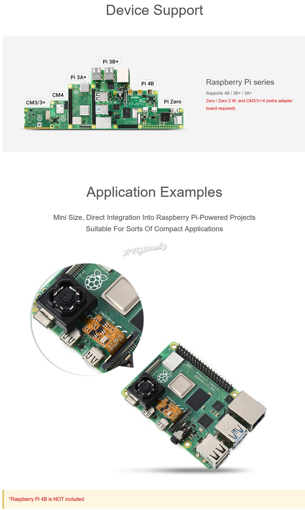 OV5647 5MP 1080P HD Video Dual-axis Optical Image Stabilization Camera Module for Raspberry Pi 4 3 Zero/Zero 2 W and CM3/3+/4 @XYGStudy (OV5647-70 5MP OIS Camera)