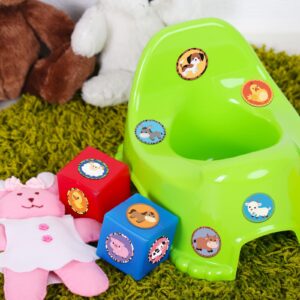 20 Pcs Farm Animal Potty Training Stickers Dinosaur Truck Toddler Pee Training Toilet Color Changing Sticker Targets for Boys Girls Kids Toilet Reusable Pee Aim Target (Farm Animal)