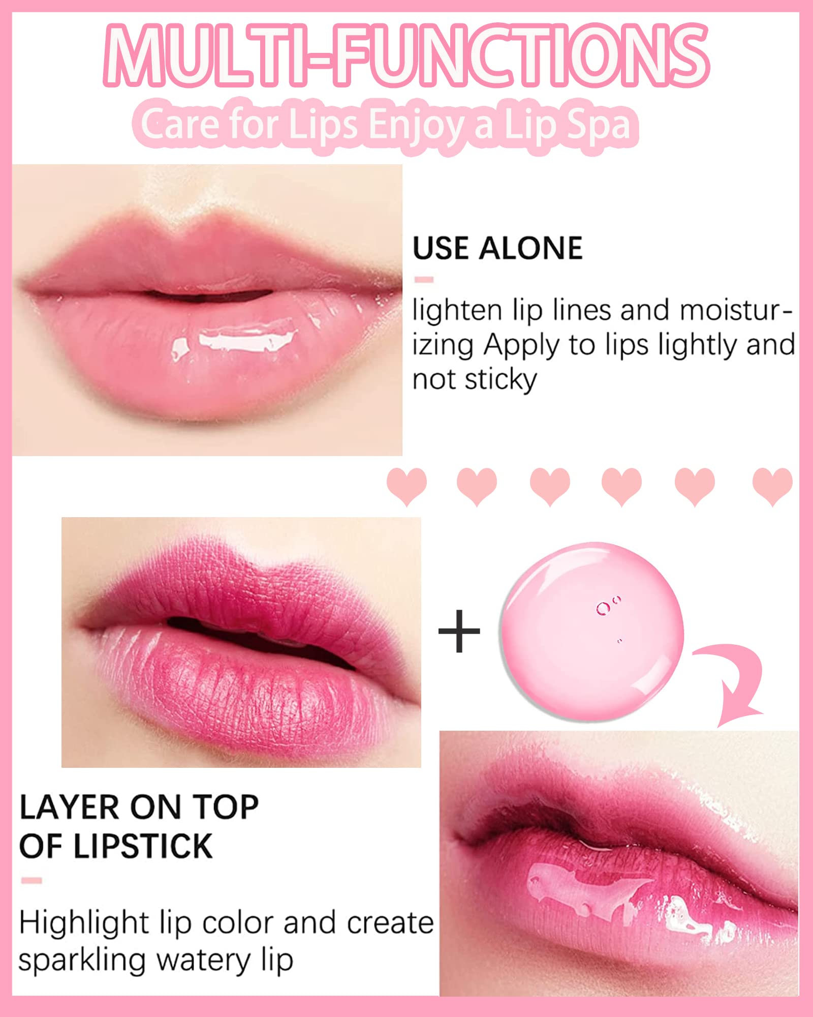 Hydrating Plumping Lip Glow Oil,Shine Tinted Lip Gloss,Glow Reviver Lip Oil,Long Lasting Moisturizing Clear Lip Plumper Oil Tint for Lip Care Dry Lips,Women's Day Makeup Gift ( (#007 Raspberry Red)