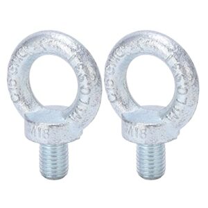 lifting ring bolts, 2pcs eyebolt screws galvanized q235 steel for marine for machinery devices(m18)