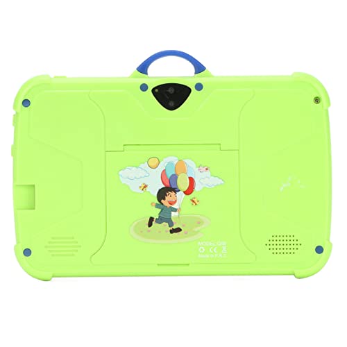 Janzoom 7 Inch Tablet, Portable Lightweight Kids Tablet Dual Cameras with Protective Case for Travel (US Plug)