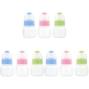 9pcs mini cereal bottle plastic feeder bottles baby bottle juice hardness for infant baby milk feeding