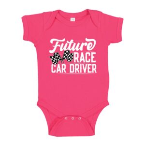 the shirt den future race car driver racing baby bodysuit one piece 18 mo cyber pink