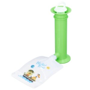 7pcs set baby food pouch maker reusable pure color pouches toddler fruit squeeze puree filler for kids (green)