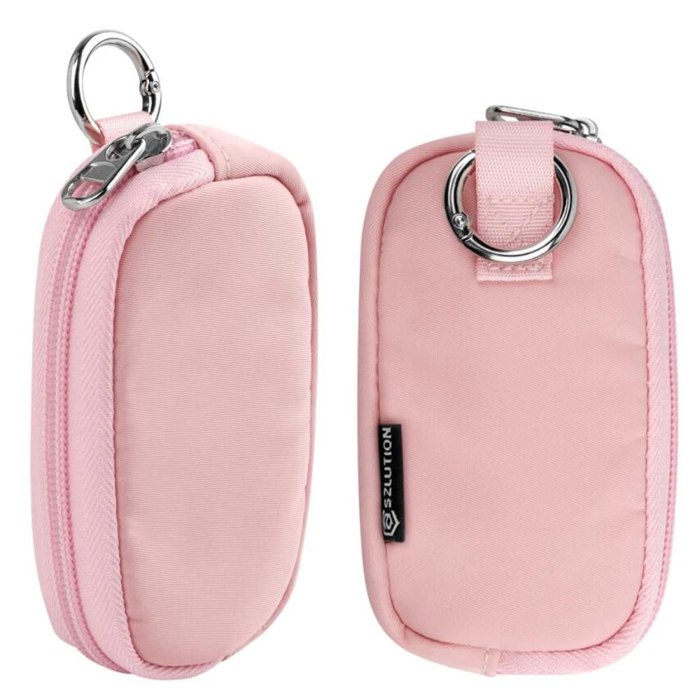 CaSZLUTION Small Travel Case Compatible with iWALK Mini/iWALK LinkPod Portable Charger 3350mAh, 4500mAh, 4800mAh, 9000mAh Ultra-Compact Power Bank Carrying Case Bag, Pink (Case Only)