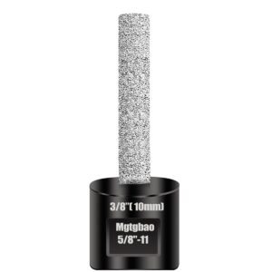 mgtgbao 3/8”black diamond finger bit, 10mm diamond finger milling bits for enlarging and shaping or round bevel existing holes in porcelain hard ceramic stone granite marble tile countertop 5/8"-11