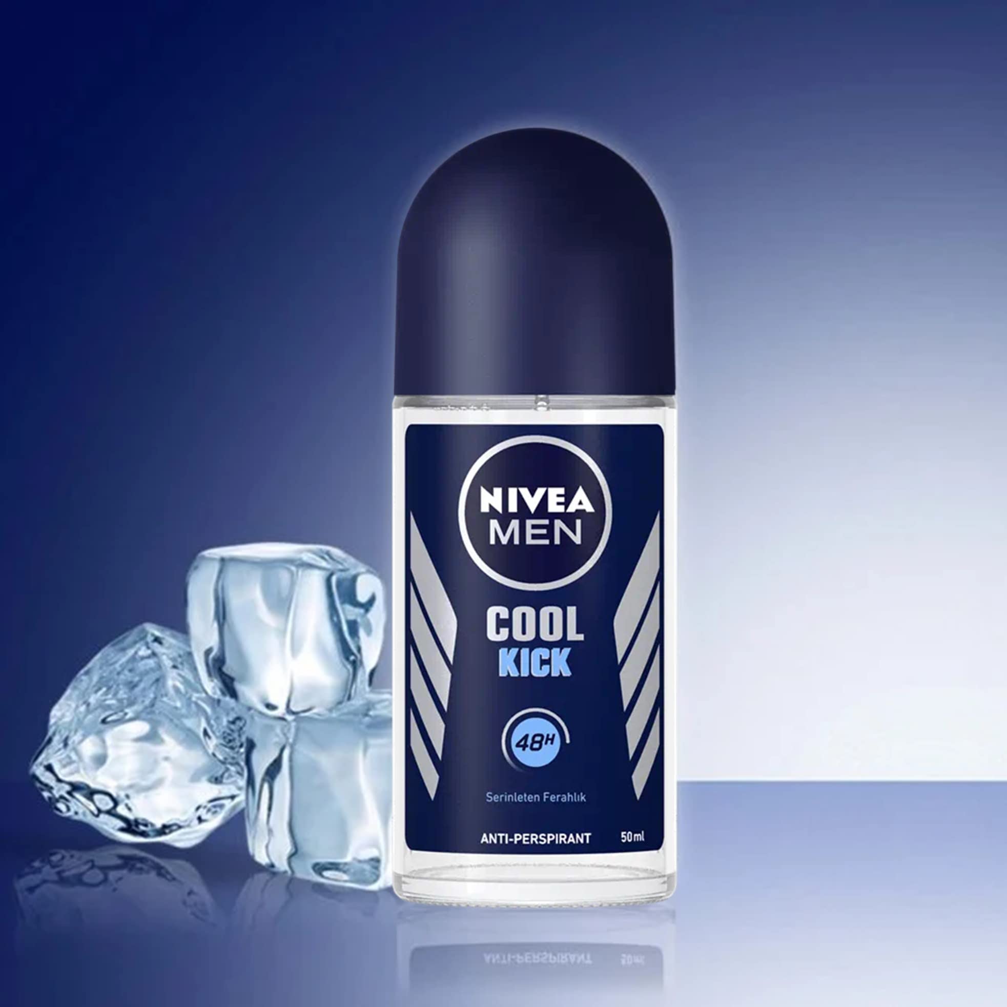 Nivea for Men Cool Kick Anti-Transpirant Deodorant ROLL-ON, 50 ML / 1.7 OZ (PACK OF 3)