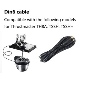 ZLiT Connection Din6 USB Cable Adaptation Fit for Thrustmaster TH8A Cable Hand-Row TSS Handbrake Signal Line (Din6)