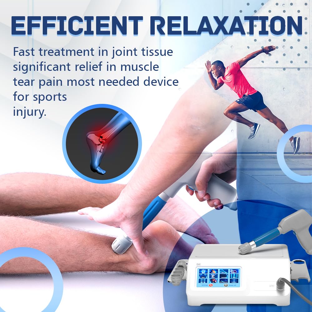 nubulala Extracorporal Shockwave Therapy Machine for Pain Relief and Joint Muscle and Bone Tissue Regeneration Painless Non-Invasive No Side Effects