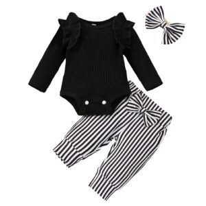 vinuoker preemie newborn baby girls outfits set long sleeve cotton pants sets infant fall winter clothes