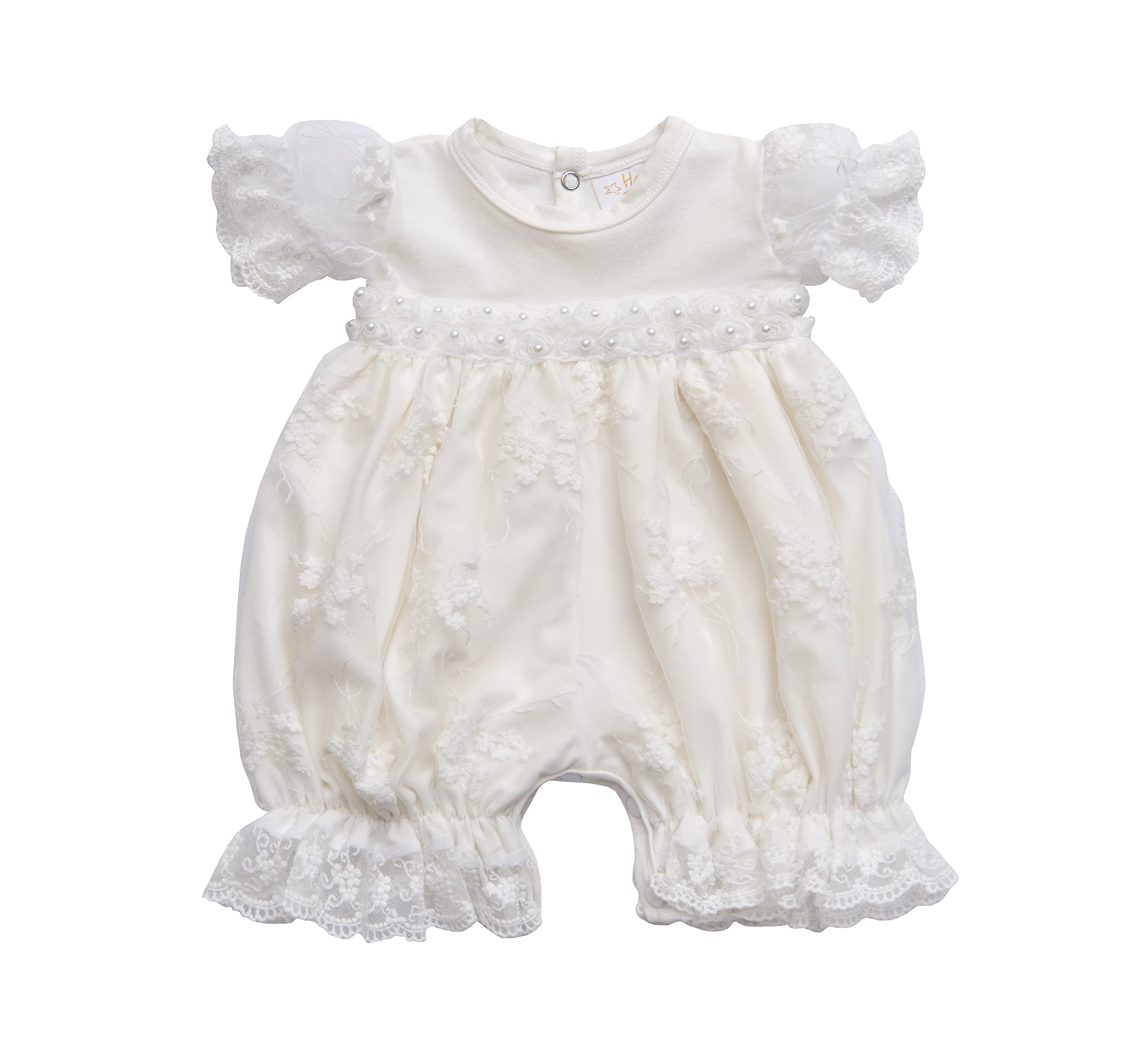 Haute Baby Anna Corinne Short Sleeve Summer Shorts Set Infant Baby Girl Bubble Size-3-6 Months- White