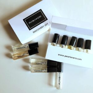 PEARLANERA Complete Fragrance Discovery Set of 20 Samples, Featuring Spray Vials from the House of Maison d'Orient Arabian Oud Perfumes (Muestras de Fragancias Arabes)