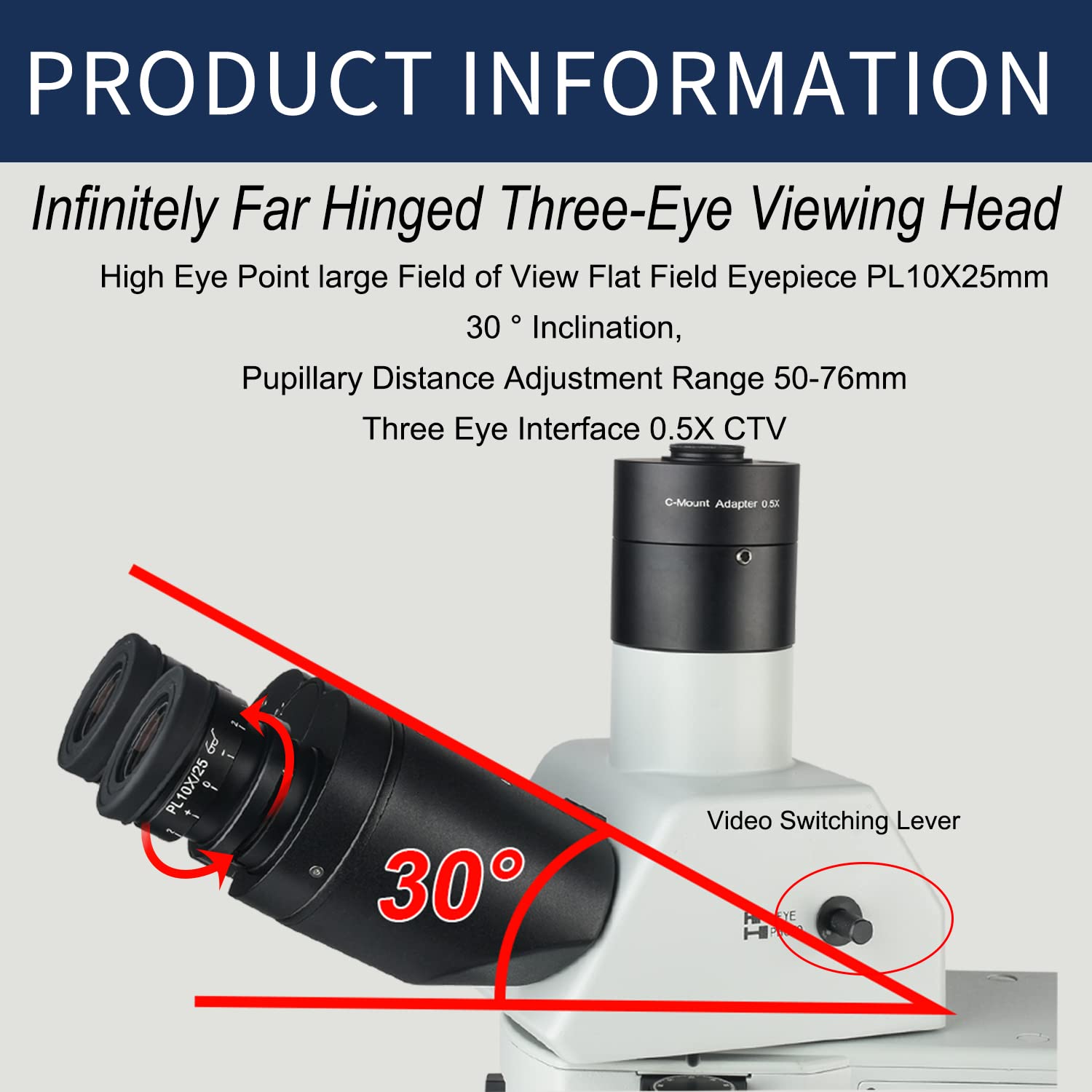 KOPPACE 153X-1530X Electron Metallographic Microscope Light and Dark Field Lens 6.3 Million Pixels Measuring Camera