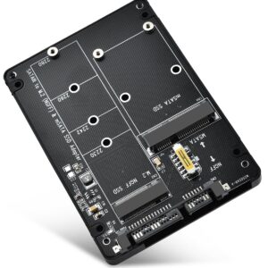 ELUTENG M.2 SATA to SATA Adapter (Not Support NVME/M.2 PCIE) MSATA and B Key/B&M Key M.2 NGFF SDD to 2.5" SATA III 2 in 1 Converter Supports MSATA/M.2 NGFF SSD Not for M Key