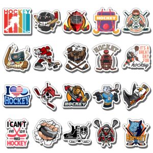 goleex 20 pack pcs waterproof vinyl hockey stickers items for teens men adults kids sports scrapbooks planners laptop helmet bottles car decals sticker packs gifts for sportsmen