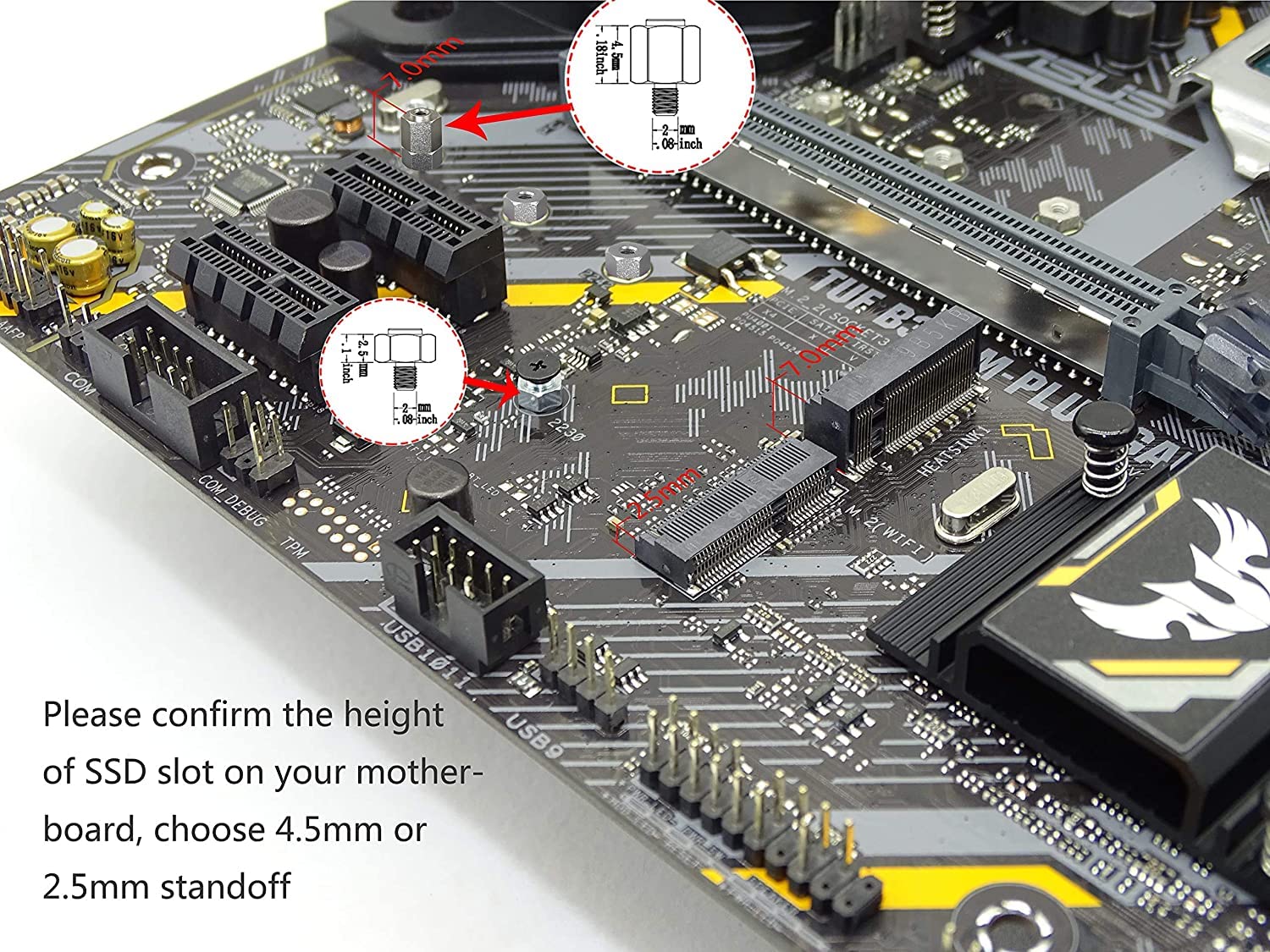 fairdog PCIe NVMe M.2 SSD mounting Screws Kit for ASUS Motherboard, 32 Pieces