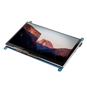 pavv 7 inch hd display touchscreen, hdmi 1024x600 capacitive display screen for raspberry generation 1 2 3, computer monitor supports windows 7 8 10