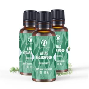 rythparfum atlas cedarwood essential oil with dropper|100% pure,undiluted natural mint oil for diffuser,humidifier,aromatherapy (pack of 3 oz)