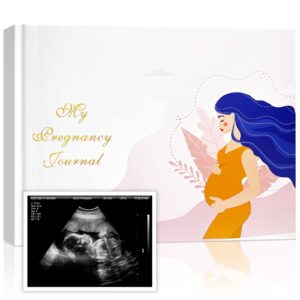 pregnancy journals for first time moms, my pregnancy journal memory book, 245 pages pregnancy scrapbook, baby journal pregnancy and first year photo album, pregnancy keepsake planner book diary gifts