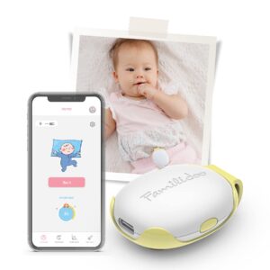 familidoo smart baby monitor clip - monitor infant abdominal movement with audio alerts - rollover position alarm - sleep record - light and easy to clip on diaper - newborn care safety essential