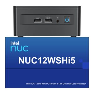 intel nuc 12 nuc12wshi5 wall street canyon mini computer 12th gen intel core i5-1240p, 12 cores(4p+8e), 16 threads, 12mb intel smart cache, intel iris xe graphics,16gb ram,512gb pcie ssd, win 11 pro