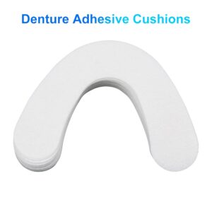 Denture Adhesive Cushion,120 Pads(4 Pack) Zinc Free Long-lasting Denture Adhesive Cushion Denture Adhesive Pad for Secure Hold and Food Seal,US SHIPPING