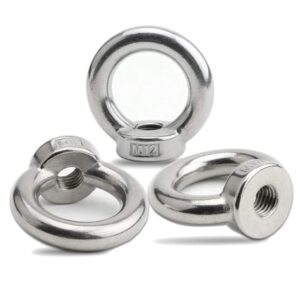 4pcs m12 ring lifting eye nuts female threaded nut fastener 304 stainless steel ring eye bolts