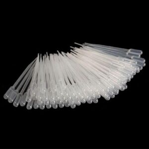 100 pcs transparent pipettes, 0.2ml plastic transfer pipettes disposable eye droppers, multi-functional calibrated pipettes practical science laboratory supplies