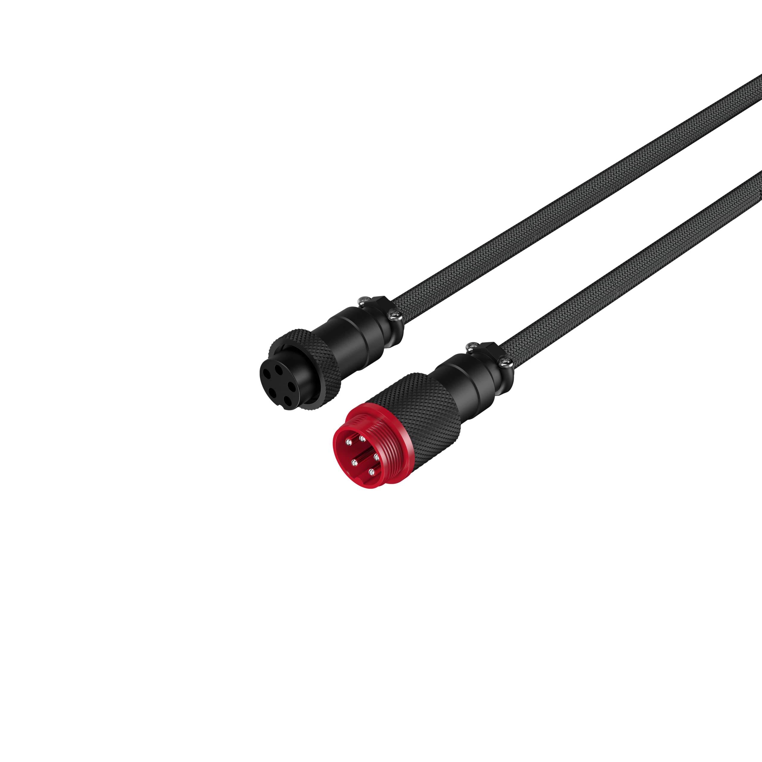 HyperX Coiled Cable - Durable Coiled Cable, Stylish Design, 5-Pin Aviator Connector, USB-C to USB-A - Grey/Black