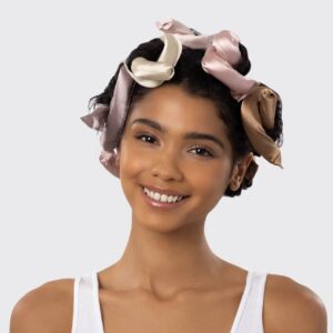 Kitsch Heatless Hair Curlers - 6 pcs Satin Flexi Rods for Overnight Blowout, No Heat Curling Rods to Sleep In, Rollers for Short Hair