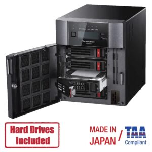 BUFFALO TeraStation 5420DN Desktop NAS 32TB (4x8TB) with HDD NAS Hard Drives Included 10GbE / 4 Bay/RAID/iSCSI/NAS/Storage Server/NAS Server/NAS Storage/Network Storage/File Server