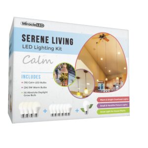 serene living calm 11 piece led lighting kit for a warm & comfortable environment (4-pack)