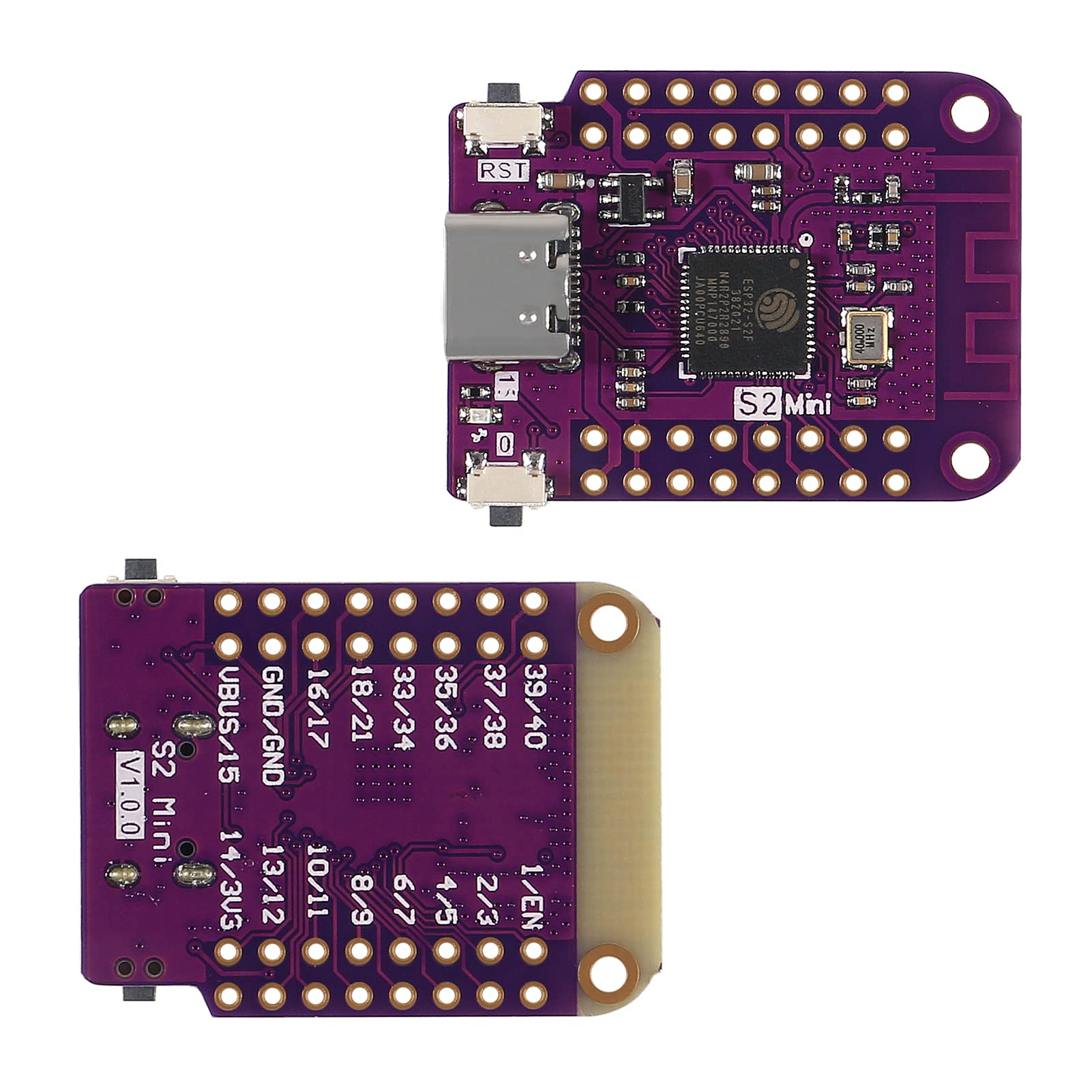 DIANN 5pcs ESP32 S2 Mini V1.0.0 WiFi IOT Board Based ESP32-S2FN4R2 ESP32-S2 4MB Flash 2MB PSRAM MicroPython Type-C USB