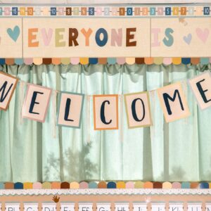 Teacher Created Resources Everyone is Welcome 7" Fun Font Letters (TCR70101) & Everyone is Welcome Helping Hands Mini Accents (TCR7134)