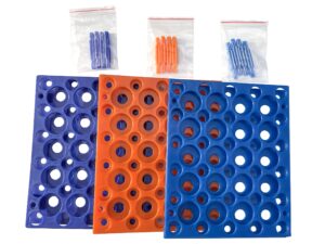 3 pcs 50 well centrifuge tube rack for 10ml/15ml/50ml laboratory plastic tube rack holder (deep blue, orange, light blue)