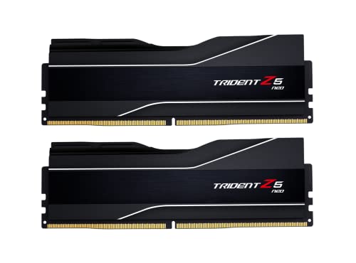 G.SKILL Trident Z5 Neo Series (AMD Expo) DDR5 RAM 64GB (2x32GB) 6000MT/s CL32-38-38-96 1.40V Desktop Computer Memory UDIMM - Matte Black (F5-6000J3238G32GX2-TZ5N)