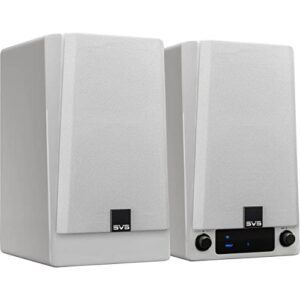 svs prime wireless pro powered speaker system with chromecast and airplay 2 - pair (piano gloss white)