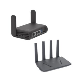 gl.inet gl-a1300 (slate plus) wireless vpn encrypted travel router & gl-ax1800(flint) wifi 6 router -dual band gigabit wireless internet router