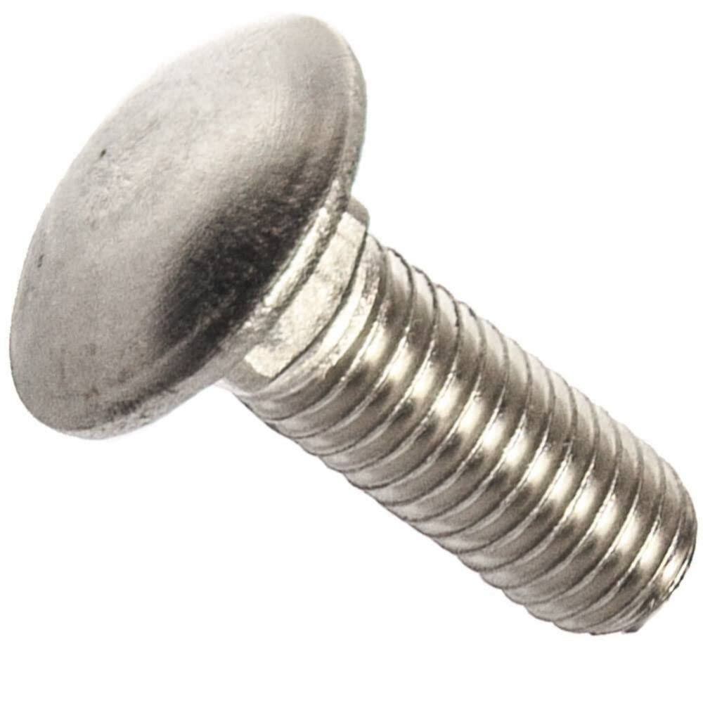 10 Pcs 1/4-20 X 2" Carriage Bolts Stainless Steel 18-8 Round Head