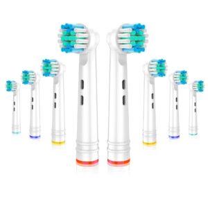 replacement toothbrush heads fit for oral-b electric toothbrushes, 8pcs, small round head refills for oral b handles 3756 3757 3744 3765 3709 4729