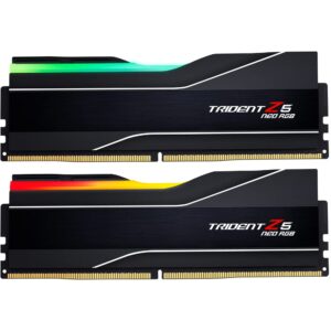 G.SKILL Trident Z5 Neo RGB Series (AMD Expo) DDR5 RAM 64GB (2x32GB) 6000MT/s CL32-38-38-96 1.40V Desktop Computer Memory UDIMM - Matte Black (F5-6000J3238G32GX2-TZ5NR)