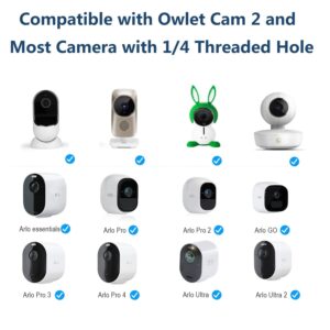 OkeMeeo Baby Monitor Mount for Owlet Cam 2, Owlet Cam Smart Baby Monitor,Owlet Duo and Arlo Cameras, Owlet Camera Stand(15.7in Gooseneck Clip)