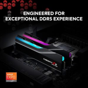 G.SKILL Trident Z5 Neo RGB Series (AMD Expo) DDR5 RAM 64GB (2x32GB) 6000MT/s CL32-38-38-96 1.40V Desktop Computer Memory UDIMM - Matte Black (F5-6000J3238G32GX2-TZ5NR)