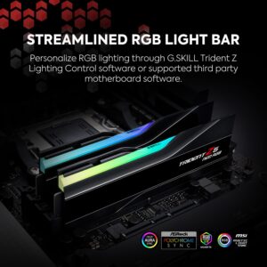 G.SKILL Trident Z5 Neo RGB Series (AMD Expo) DDR5 RAM 64GB (2x32GB) 6000MT/s CL32-38-38-96 1.40V Desktop Computer Memory UDIMM - Matte Black (F5-6000J3238G32GX2-TZ5NR)