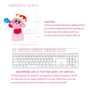 POPKEEY Kirby Keycaps Japanese Anime Pink Key Caps，Compatible with Cherry MX Switches Custom Gaming Mechanical Keyboard (Magic)