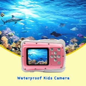 YEEIN 10FT Waterproof Digital Camera for Kids 21MP Underwater Camera with 32G SD Card, 8X Digital Zoom Point and Shoot Camera for Boys and Girls