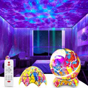 rechargeable star projector, galaxy projector for bedroom, starlight projector with remote control, music speaker & white noise, 14 colors led night lights gift for kids room, christmas, room decor